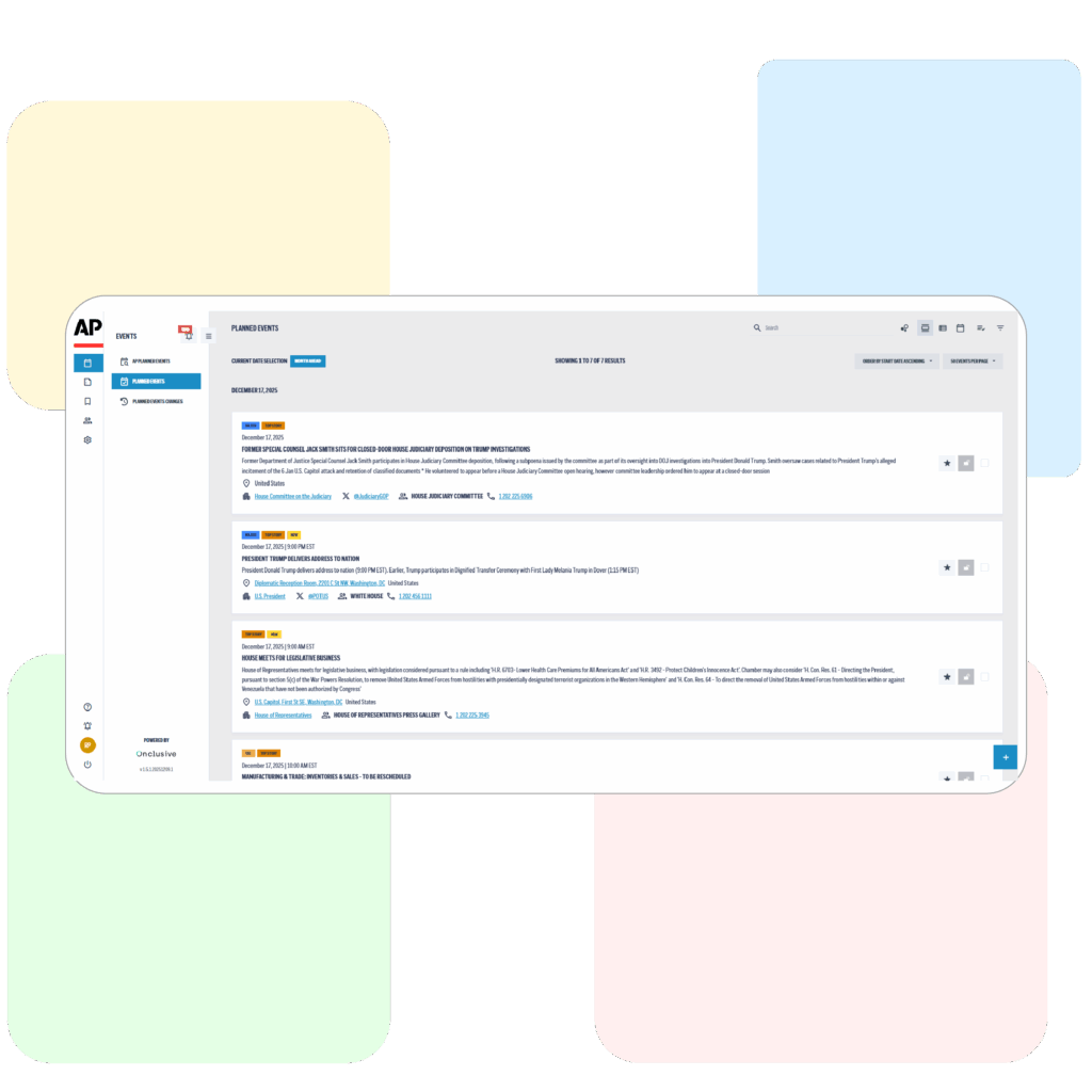 AP Planner - News & Events Forward Planner | Critical Mention